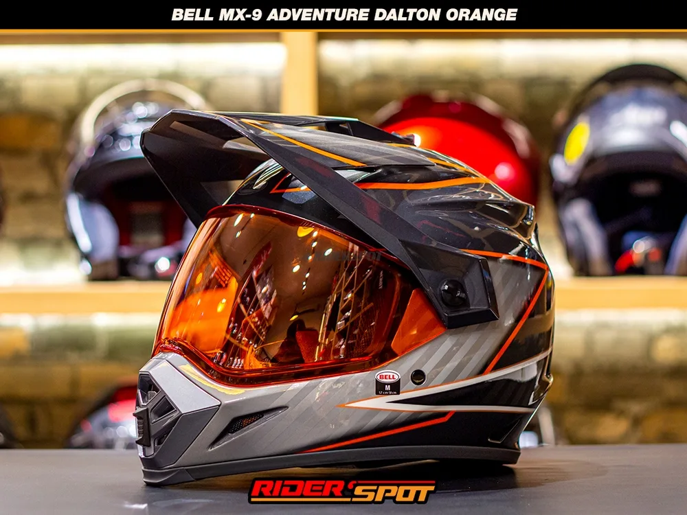 BELL MX-9 Adventure Mips Dalton Gloss Black Orange Helmet – Riderspot