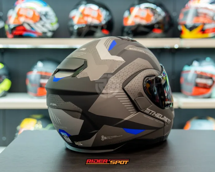 MT Helmets Atom SV Hybrid F7 Matt Blue Helmet – Riderspot