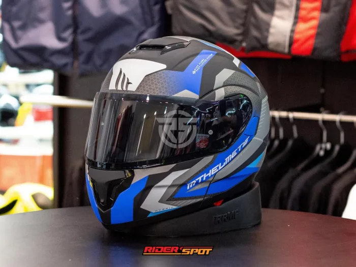 MT Helmets Atom SV Hybrid G7 Matt Blue Helmet – Riderspot