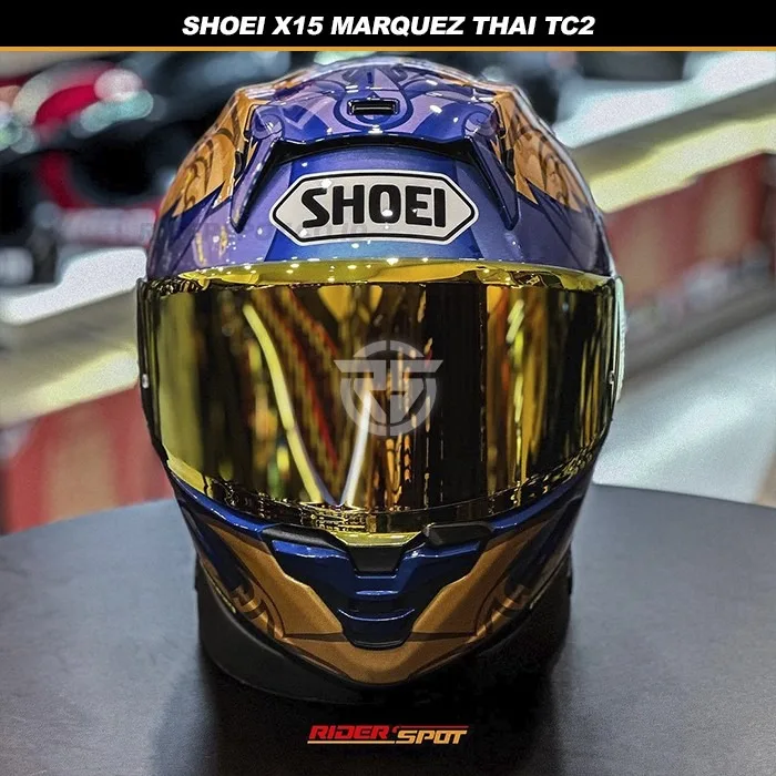 SHOEI X-Fifteen X15 Marquez Thai TC2 Blue Gold Helmet – Riderspot