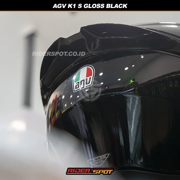 AGV K1S Gloss Black Helmet - Asian Fit – Riderspot