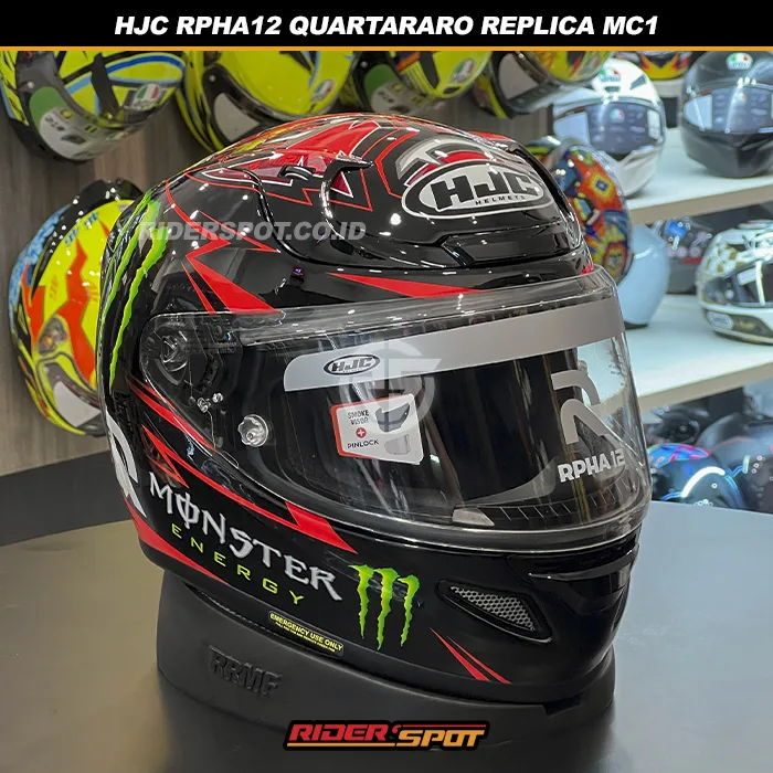 HJC RPHA 12 Quartararo Replica MC1 Helmet – Riderspot