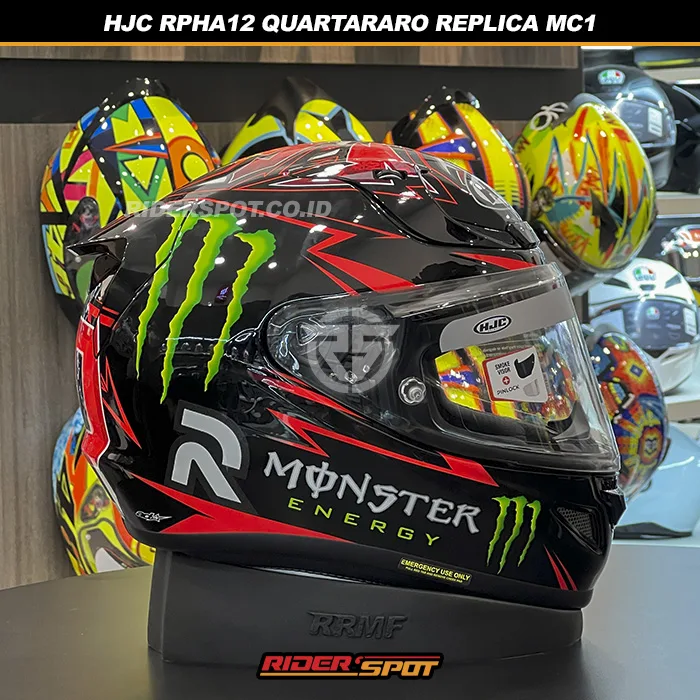 HJC RPHA 12 Quartararo Replica MC1 Helmet – Riderspot