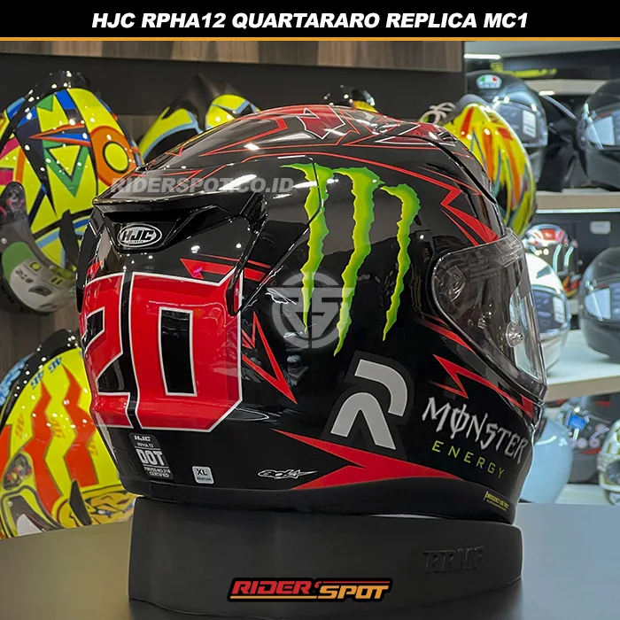 HJC RPHA 12 Quartararo Replica MC1 Helmet – Riderspot