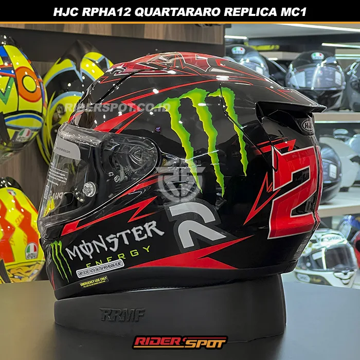 HJC RPHA 12 Quartararo Replica MC1 Helmet – Riderspot