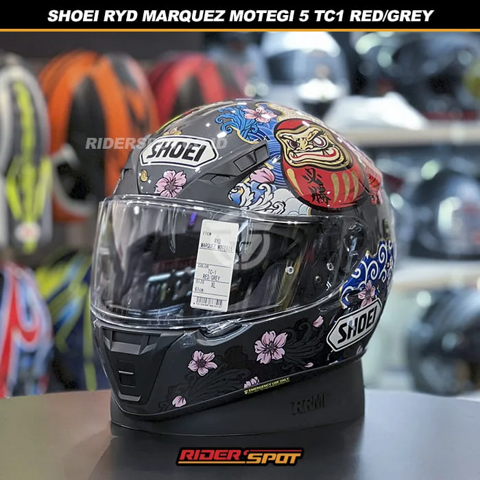 SHOEI RYD Marquez Motegi 5 TC1 Red Grey Helmet – Riderspot