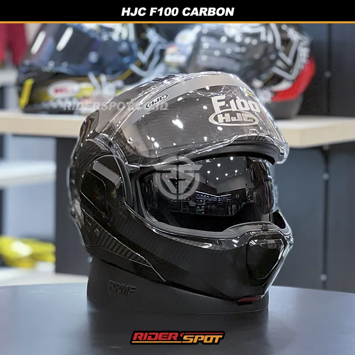 HJC F100 Carbon Black Helmet – Riderspot