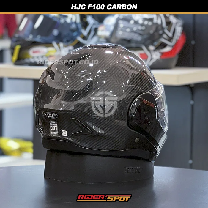 HJC F100 Carbon Black Helmet – Riderspot